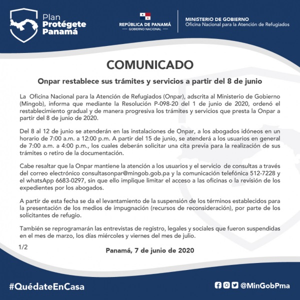 ONPAR Restablece Sus Trámites Y Servicios A Partir De Este Lunes, 8 De ...